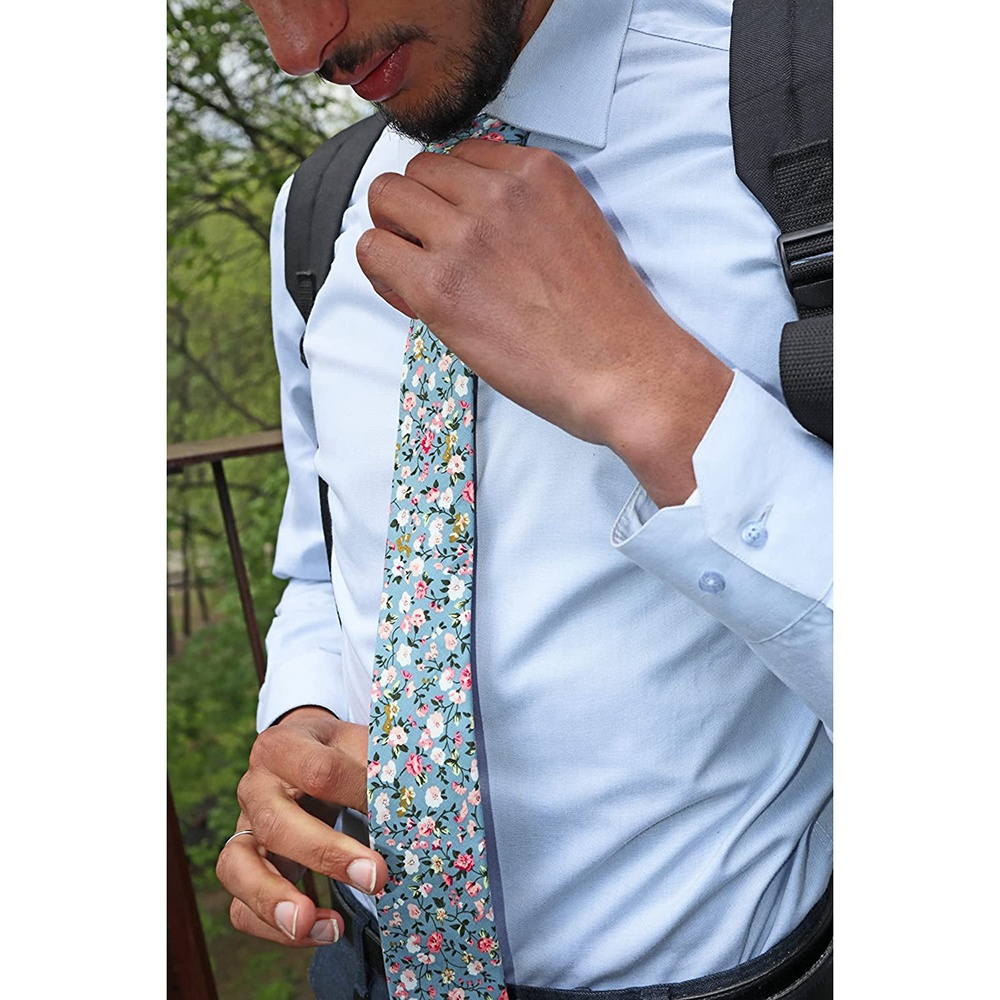 100% Cotton Print Floral Tie – Capex